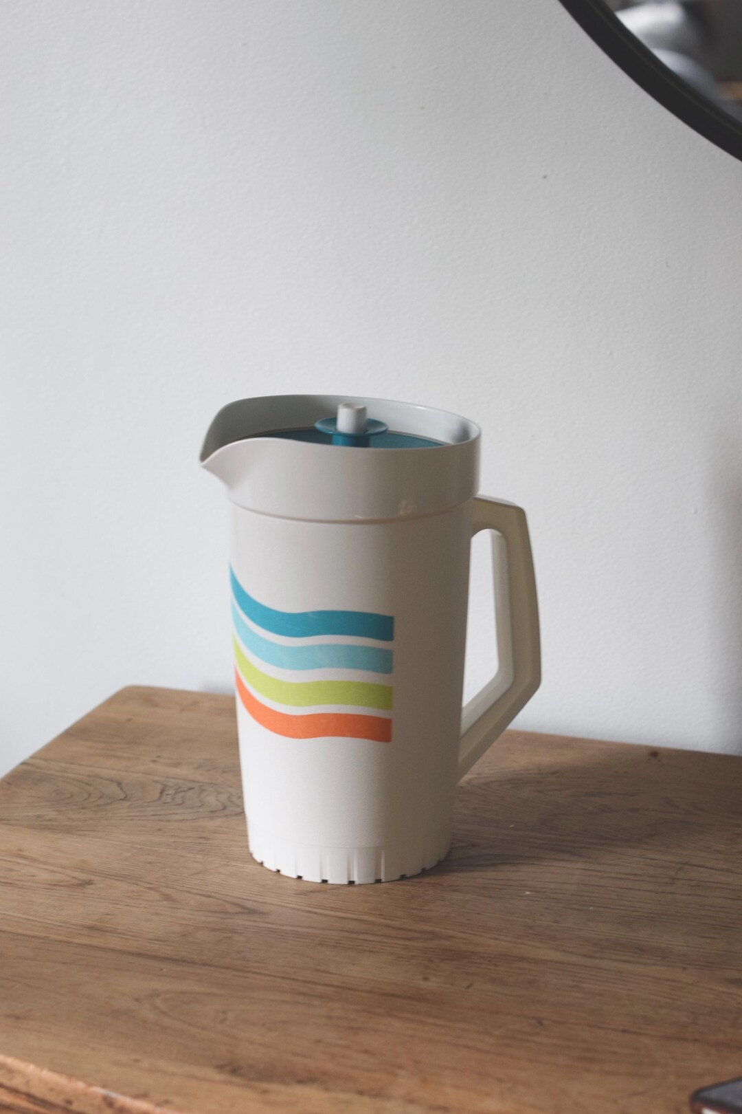 Vintage Retro Tupperware 2 QT Push Button Pitcher With Teal Green ...