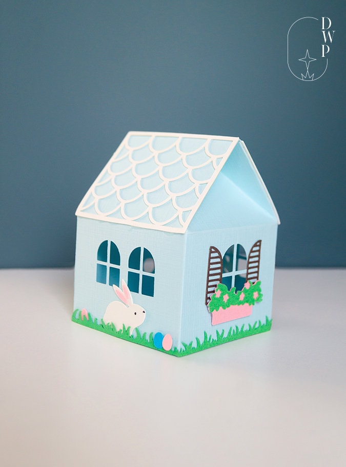 Easter Bunny House Template SVG, Silhouette, Gift Box SVG, Favor SVG ...