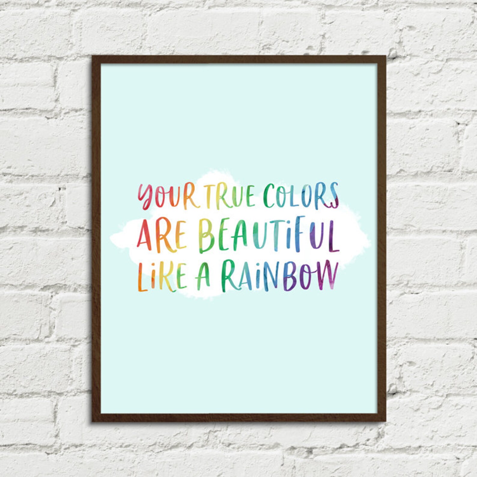 Your True Colors Are Beautiful Like a Rainbow | Modern Nursery Kid's ...