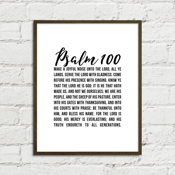 Psalm 100 - Etsy