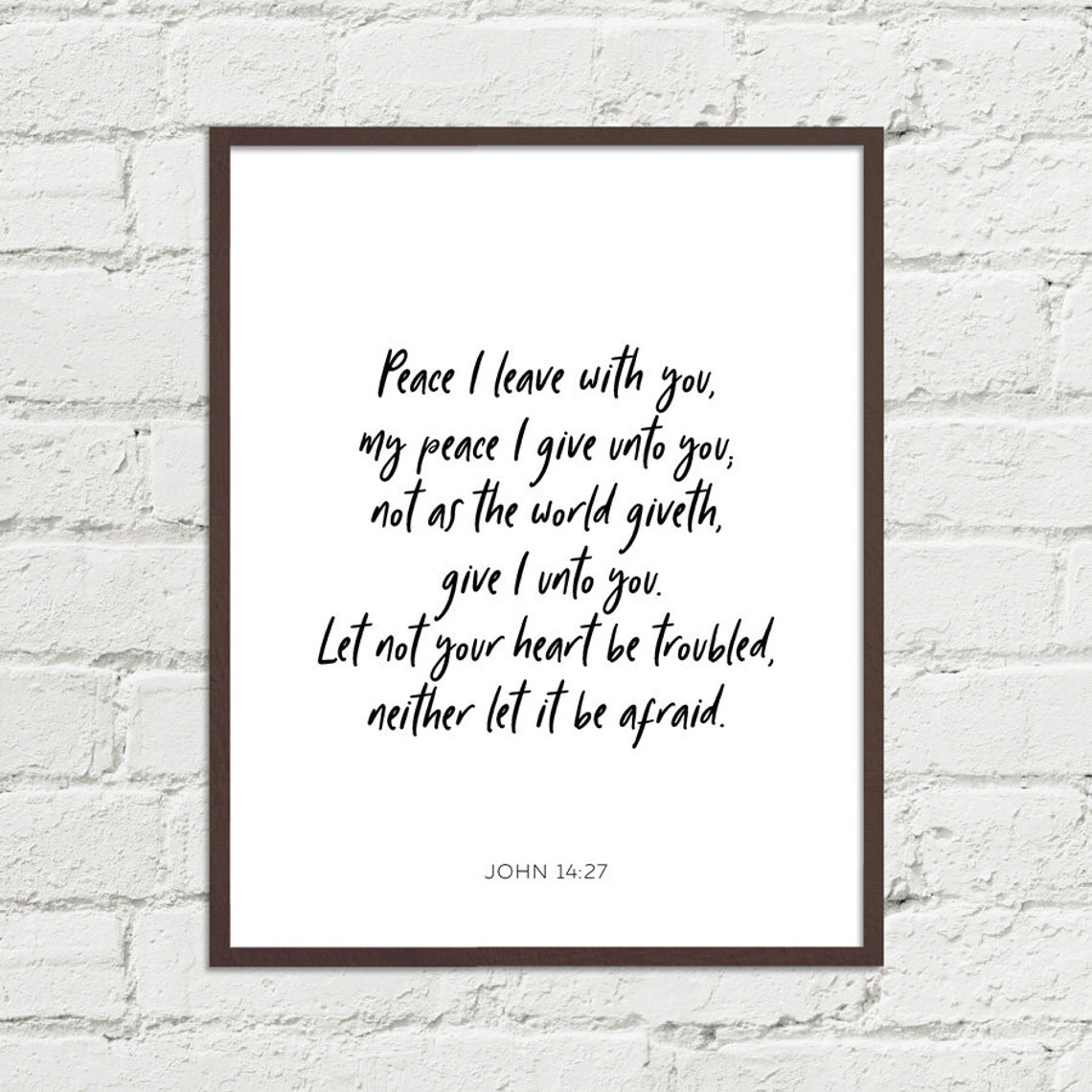 John 14:27 KJV - Digital Art Printable, Bible Verse Scripture Home ...