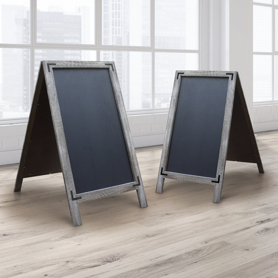 Rustic Wood Framed Chalkboard Easel Chalkboard Sign / - Etsy