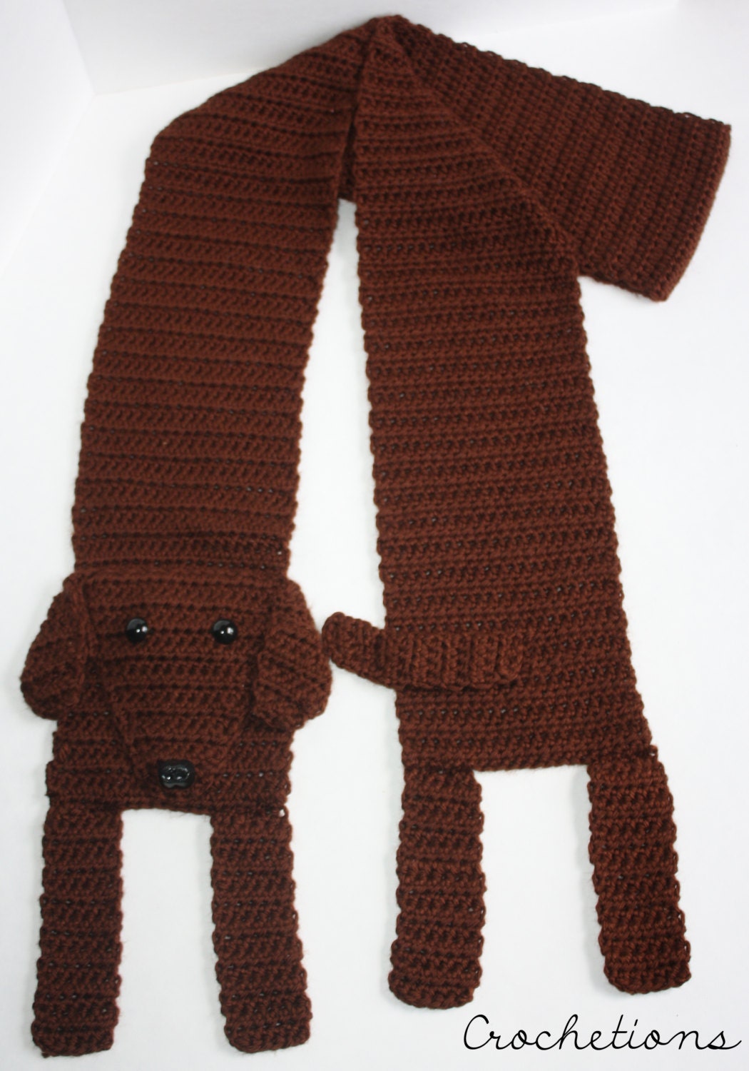 Crochet PATTERN Dachshund Scarf / Dog Breed Scarf Puppy - Etsy