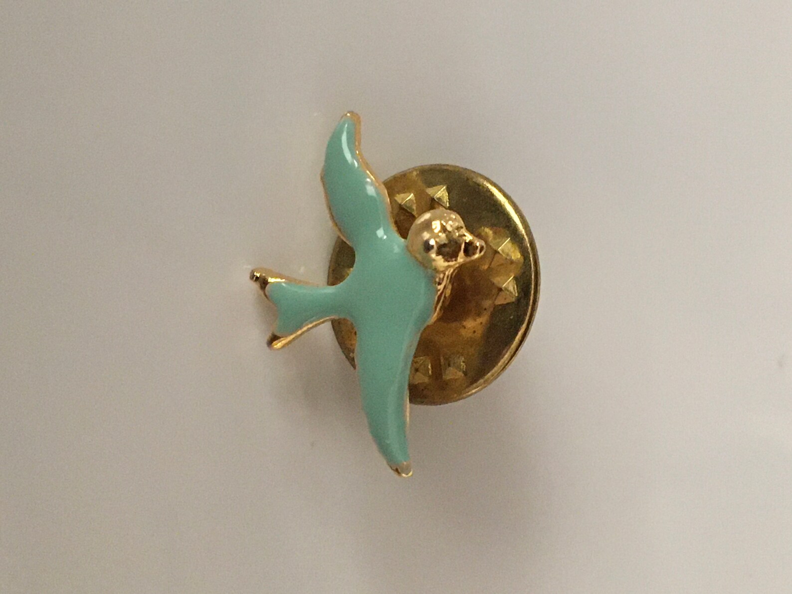 Blue Bird Pin-gold Blue Bird Pin-gold and Enamel Blue Bird | Etsy