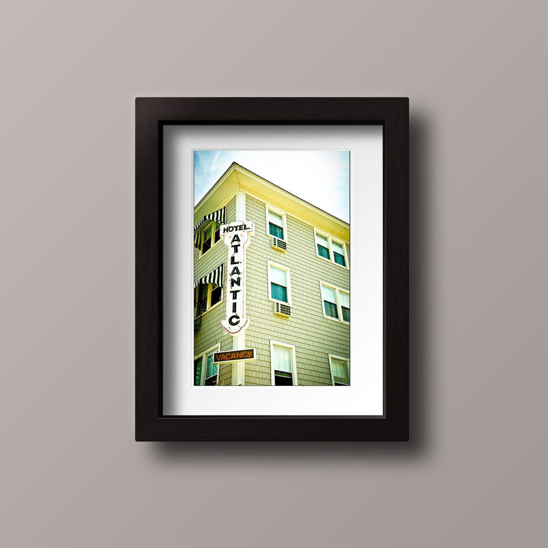 Atlantic Hotel Sign, Neon Sign Photograph, Ocean City Maryland Travel ...