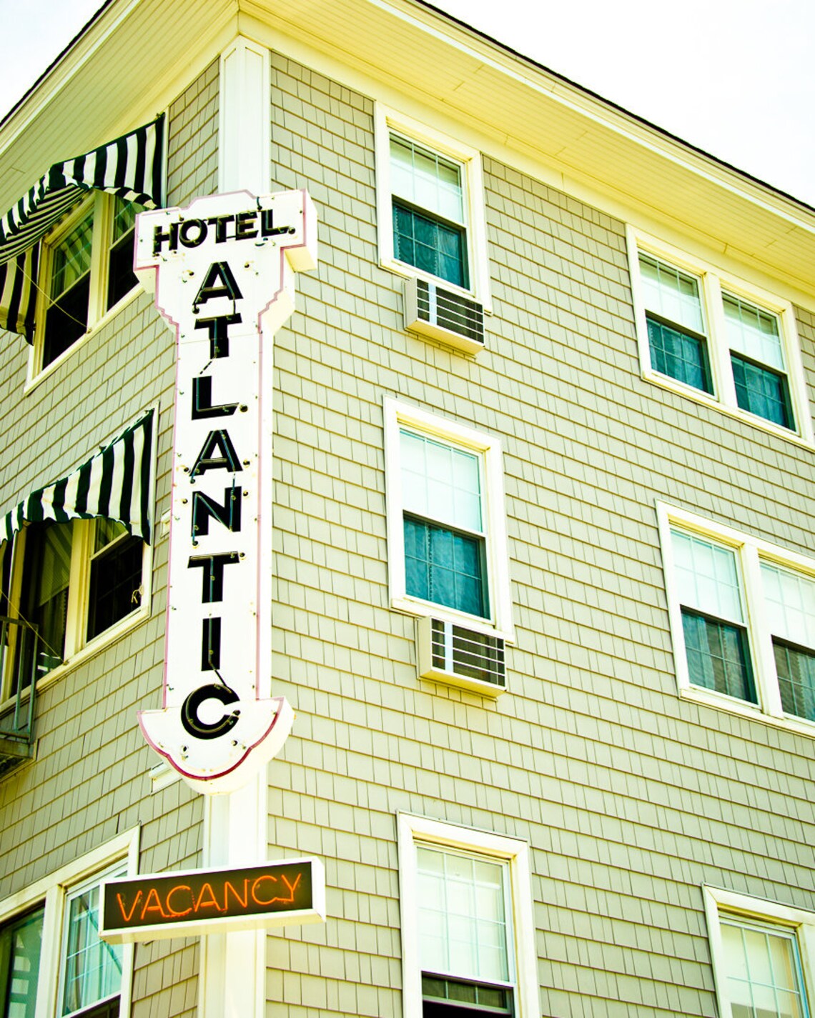 Atlantic Hotel Sign, Neon Sign Photograph, Ocean City Maryland Travel ...