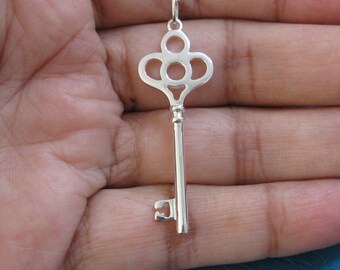 Personalized Sterling Silver Key Necklace Sterling Silver Key - Etsy