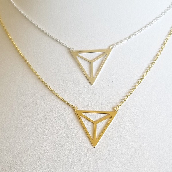 Triangles Necklace - Etsy