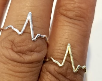 Heartbeat Ring | Etsy