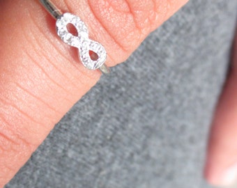 Love Ring Sterling Silver Love script ring valentines ring I | Etsy