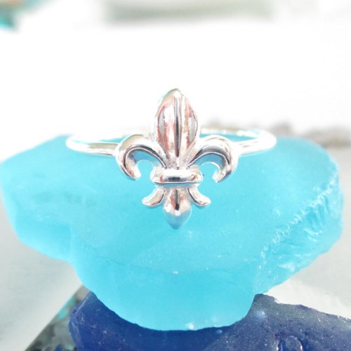 Fleur De Lis Ring Fleur De Lys Ring Lily Flower Ring | Etsy