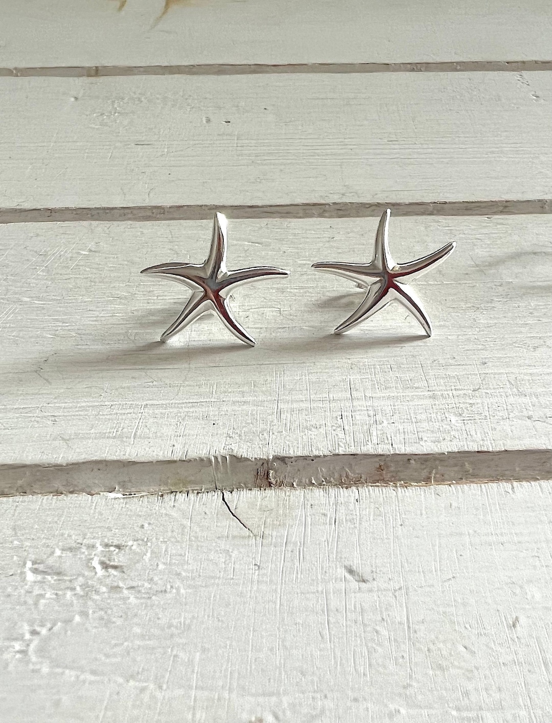 Medium Starfish Earrings - Sterling Silver Dancing Starfish - 2 Options ...