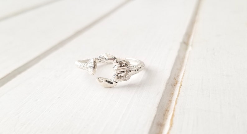Sterling Silver Lobster Ring Maine Lobster Silver Lobster - Etsy