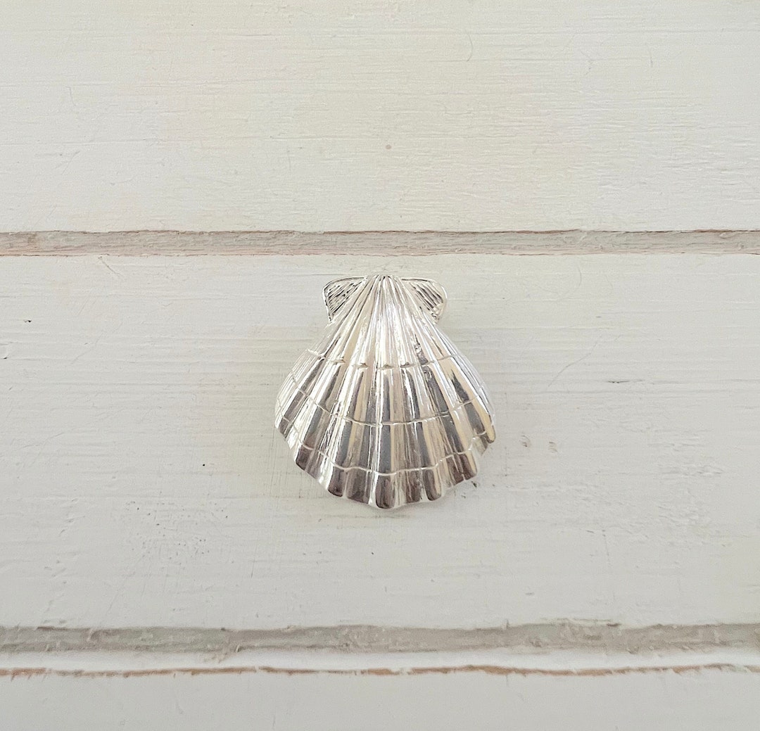 Shell Pendant ( Large) - Sterling Silver - Silver Scallop - Seashell ...