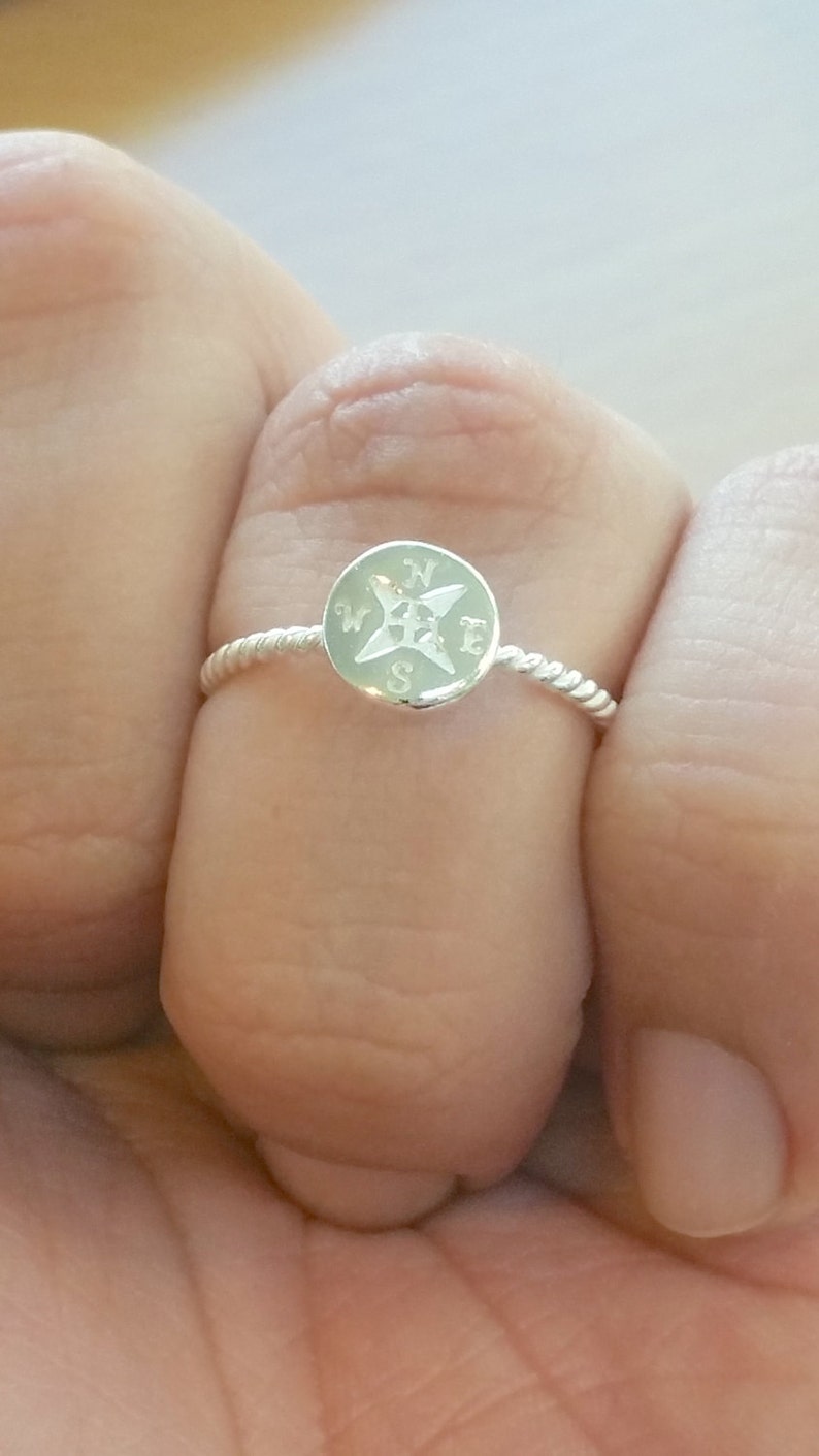 Compass Rose Ring 925 Sterling Silver Graduation Ring - Etsy