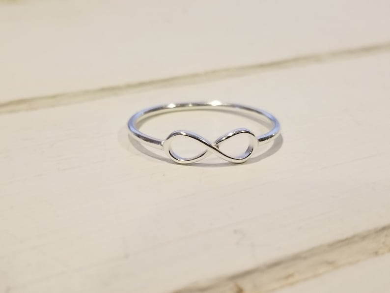 Infinity Ring Sterling Silver Small Infinity Available in | Etsy