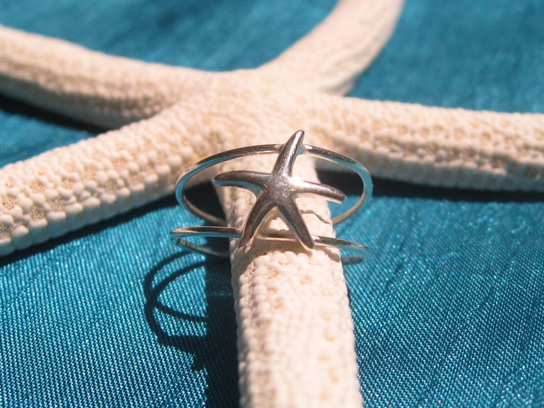Starfish Toe Ring Sterling Silver Hi Polished D | Etsy