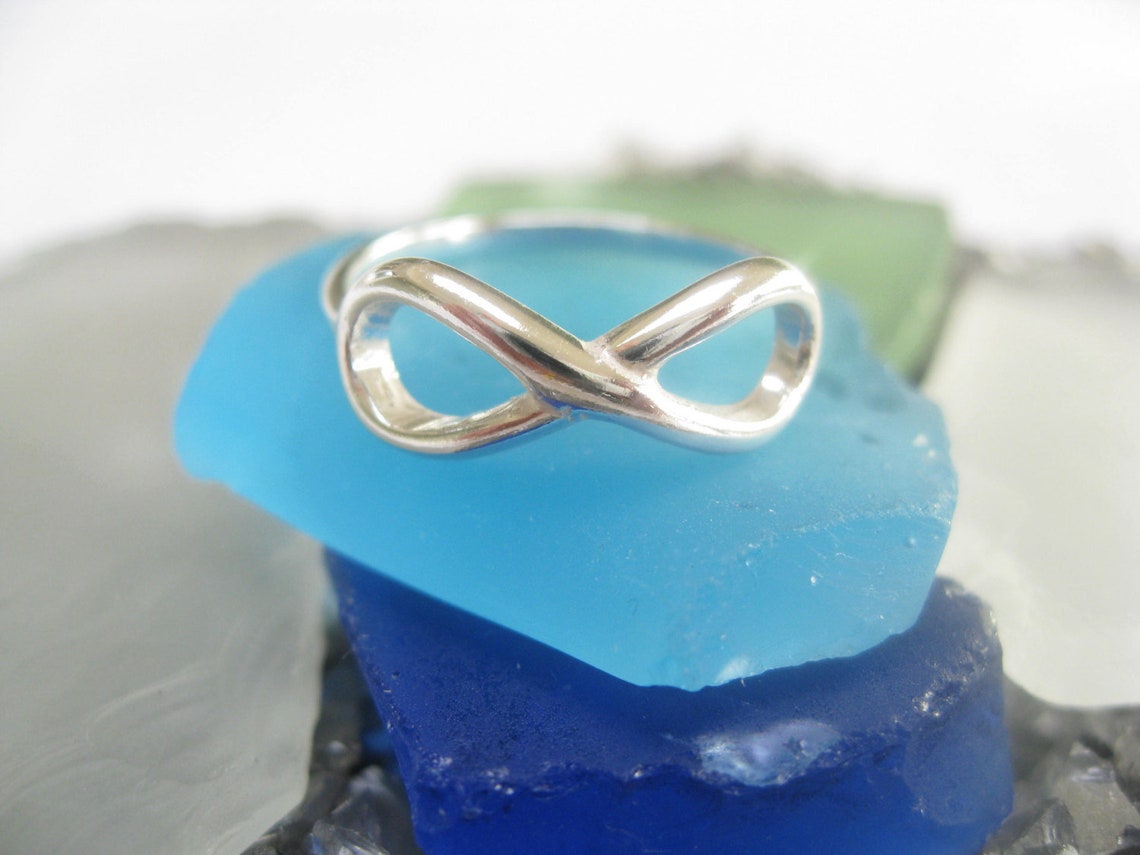 Sterling Silver Infinity Ring Large Infinity D Etsy