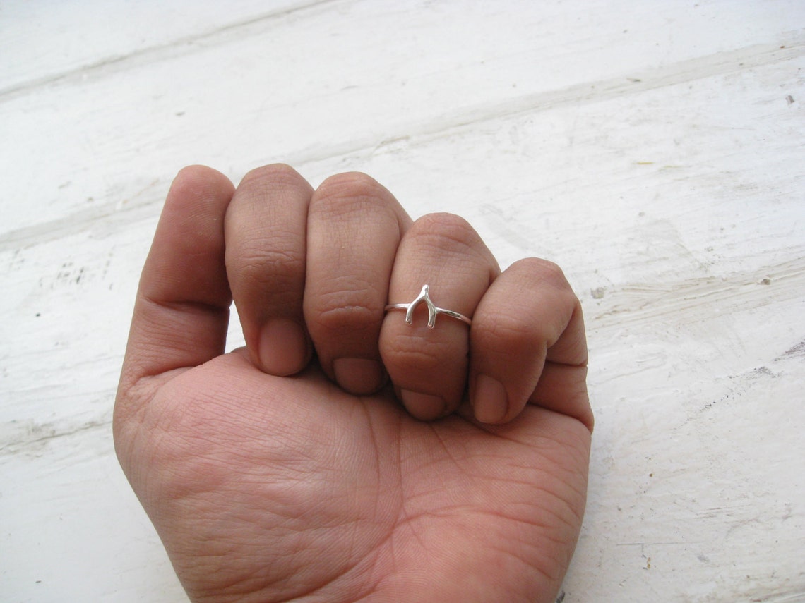 Sterling Silver Wishbone Ring* - Etsy