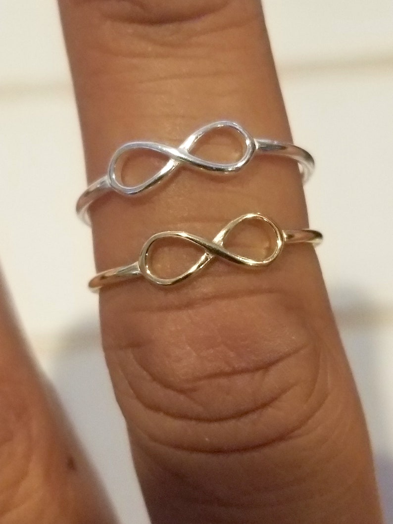 Infinity Ring Sterling Silver Small Infinity Available in | Etsy