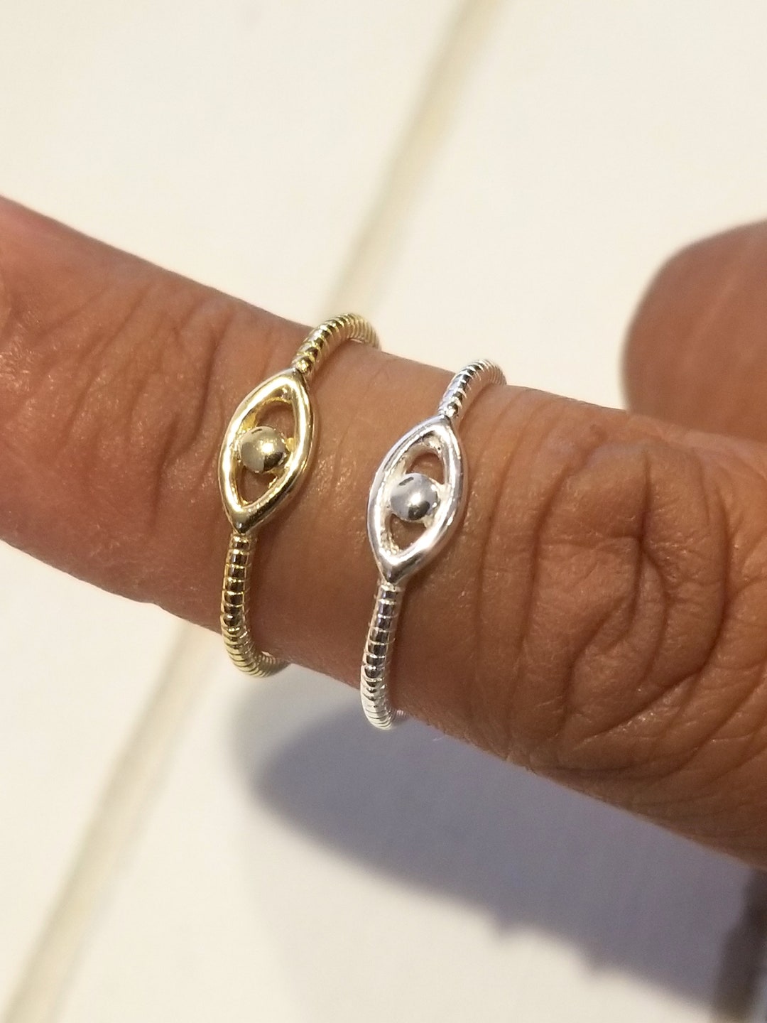 Silver Evil Eye Ring - Plain Sterling Silver - in Sterling Silver and ...
