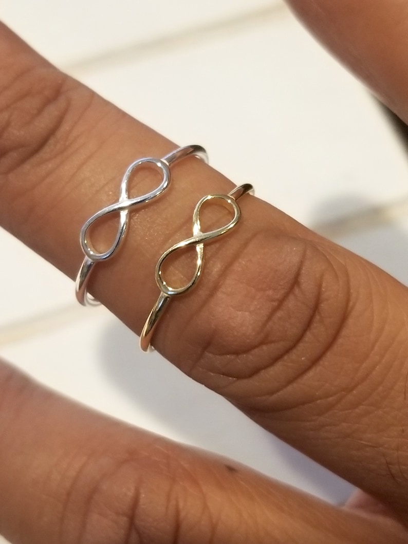 Infinity Ring Sterling Silver Small Infinity Available in | Etsy