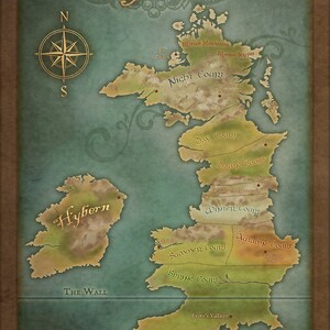 Fan Art Prythian Map From "a Court of Thrones and Roses" by Sarah J ...