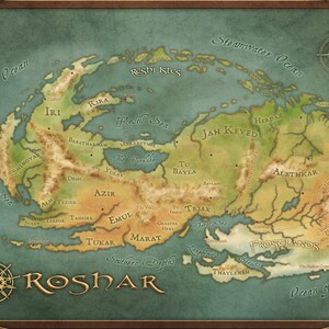 Fan Art Roshar Map from The Stormlight Archive by | Etsy