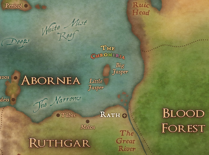 Fan Art the Seven Satrapies Map From "lightbringer" by Brent Weeks ...