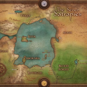 Fan Art the Seven Satrapies Map From "lightbringer" by Brent Weeks ...