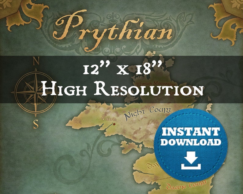 Fan Art Prythian Map From "a Court of Thrones and Roses" by Sarah J ...