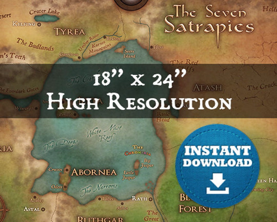 Fan Art the Seven Satrapies Map From "lightbringer" by Brent Weeks ...