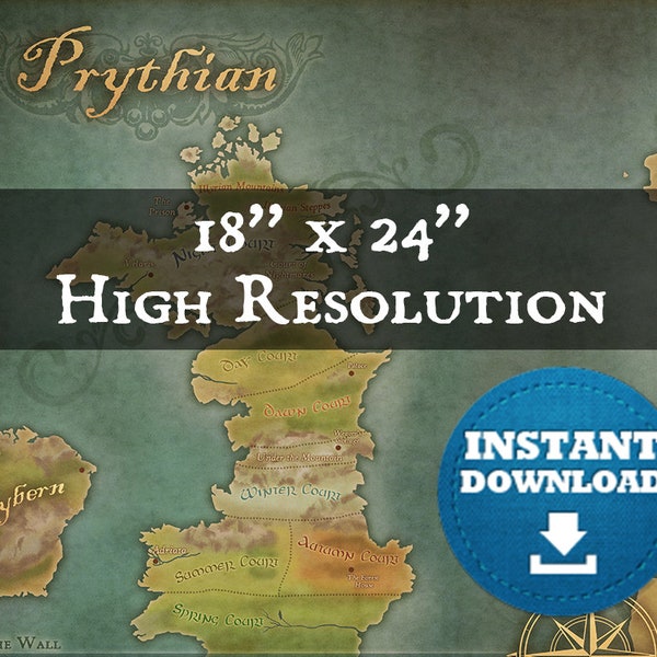 Map of Prythian Printable - Etsy