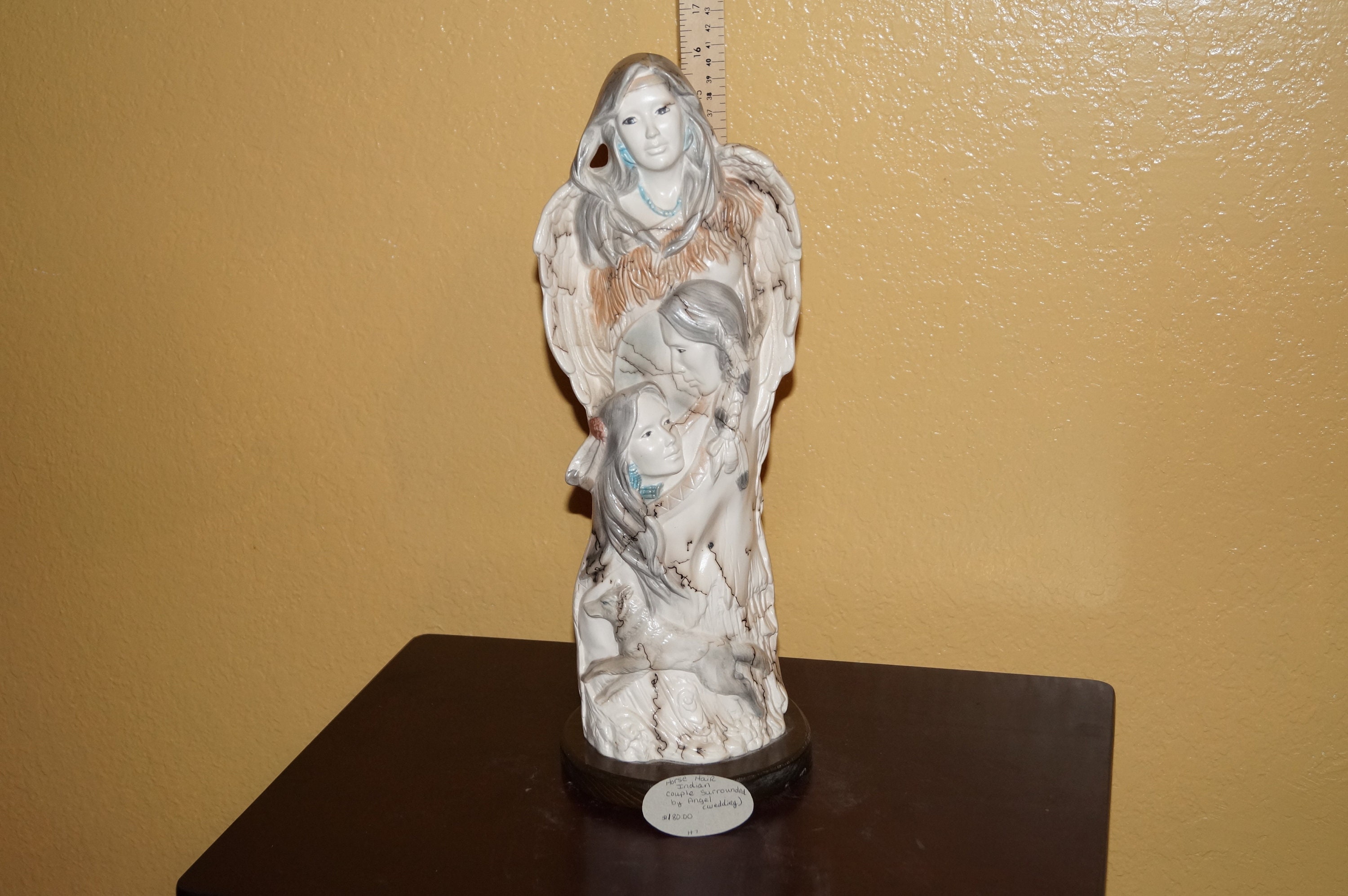 Horsehair Indian Angel Totem With Couple, Native American, Figurine ...
