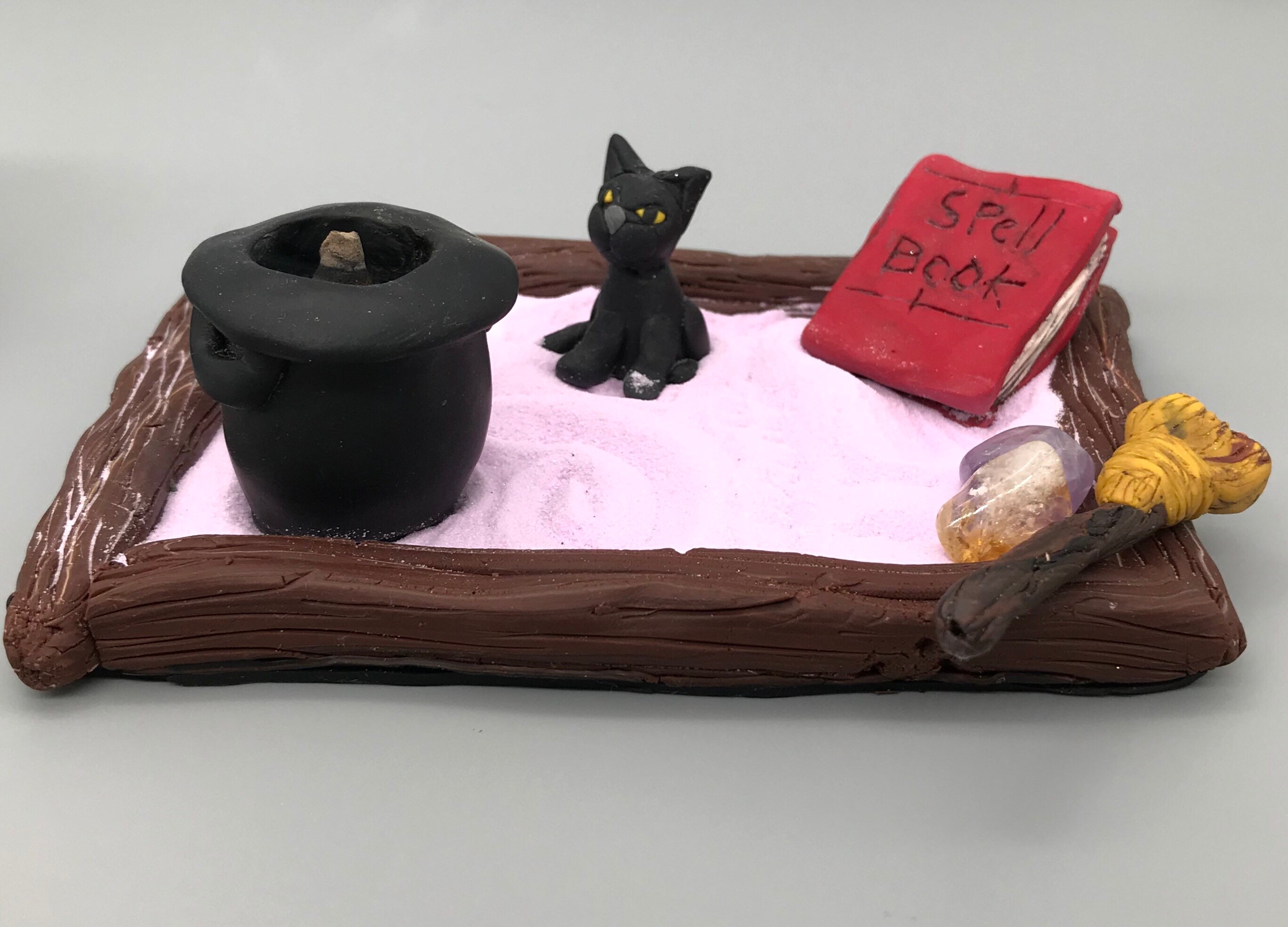 Miniature Witch Zen Garden Kit, Handcrafted Pagan Art for Halloween ...