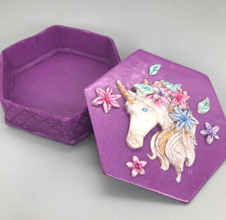 Unicorn Box Small Decorative Box Keepsake Box Lidden Box - Etsy