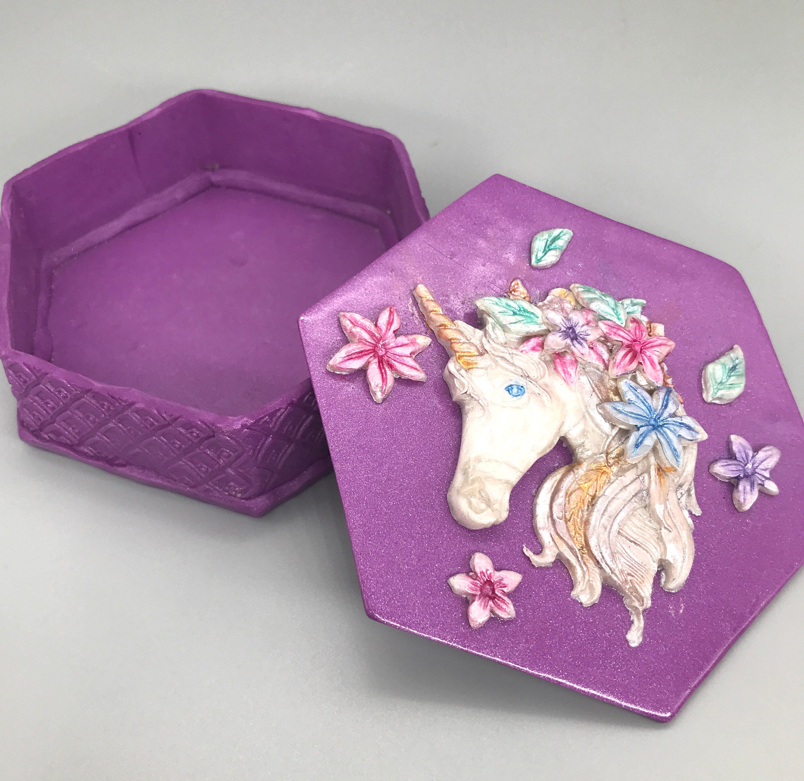 Unicorn Box Small Decorative Box Keepsake Box Lidden Box - Etsy