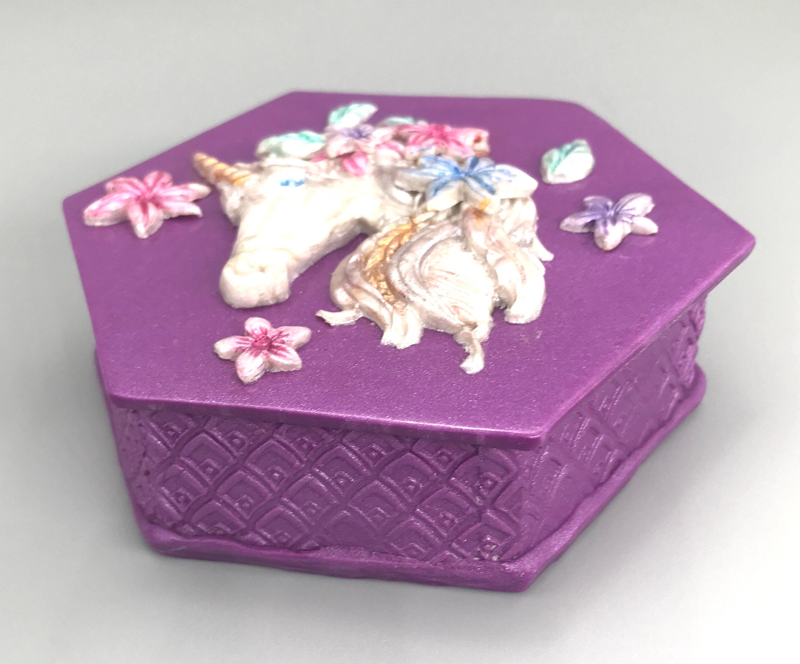 Unicorn Box Small Decorative Box Keepsake Box Lidden Box - Etsy