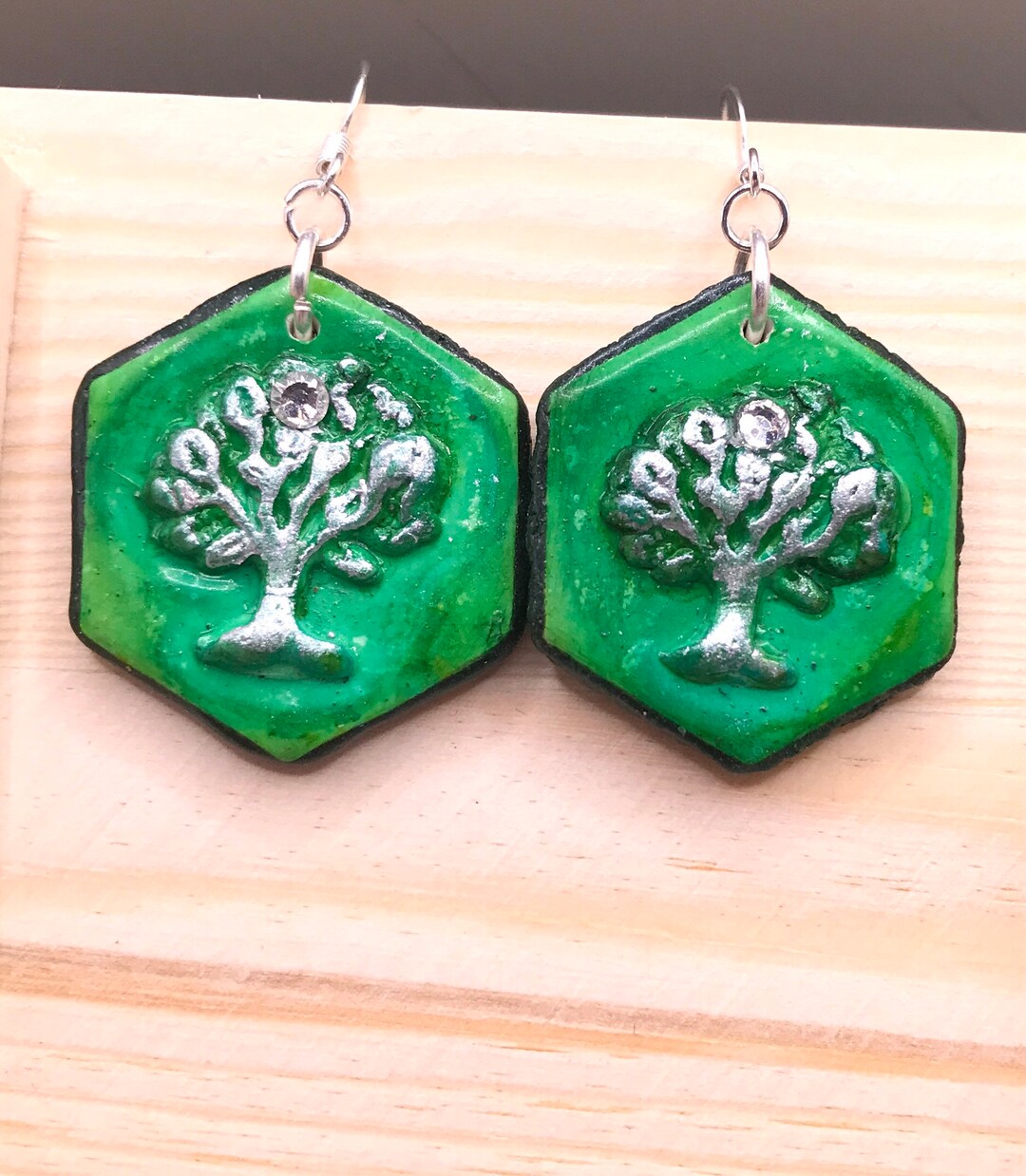 Hand-sculpted Polymer Clay Tree of Life Earrings - Etsy