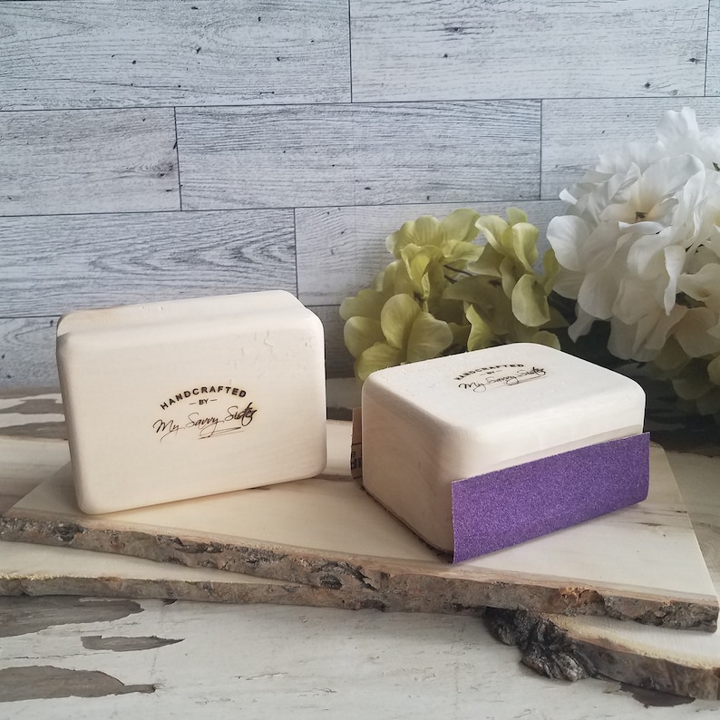 Hand-held Sanding Block Set of 2, Reclaimed Wood Sanding Block, Cork ...