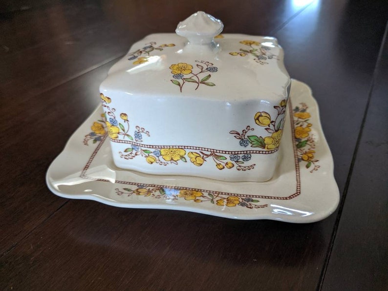 Spode 'buttercup' 1/4lb Covered Butter Dish - Etsy