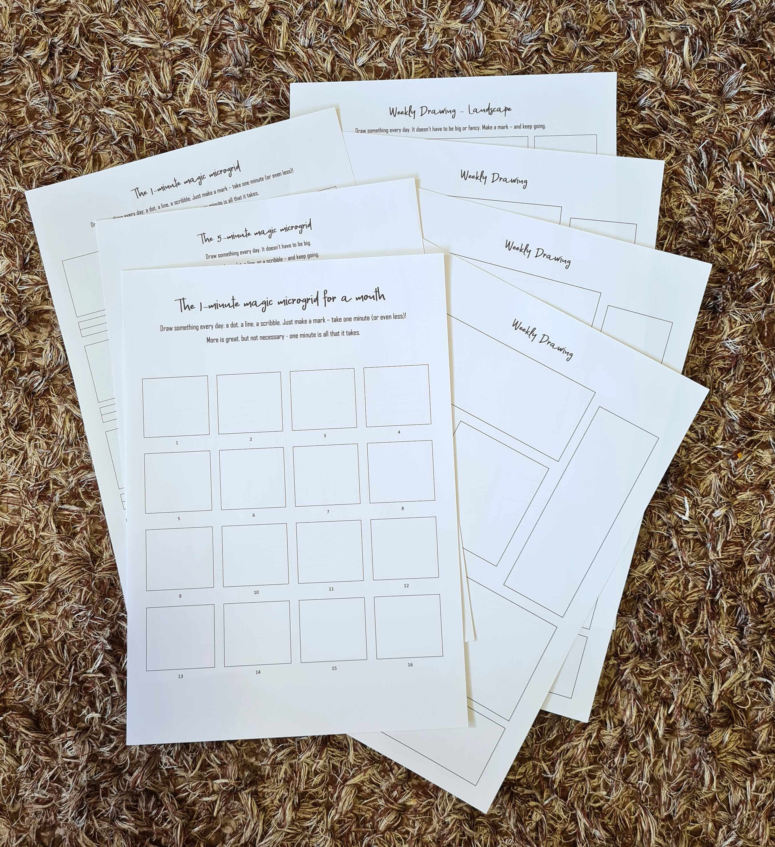 Printable Drawing Grids - Instant Download - Etsy