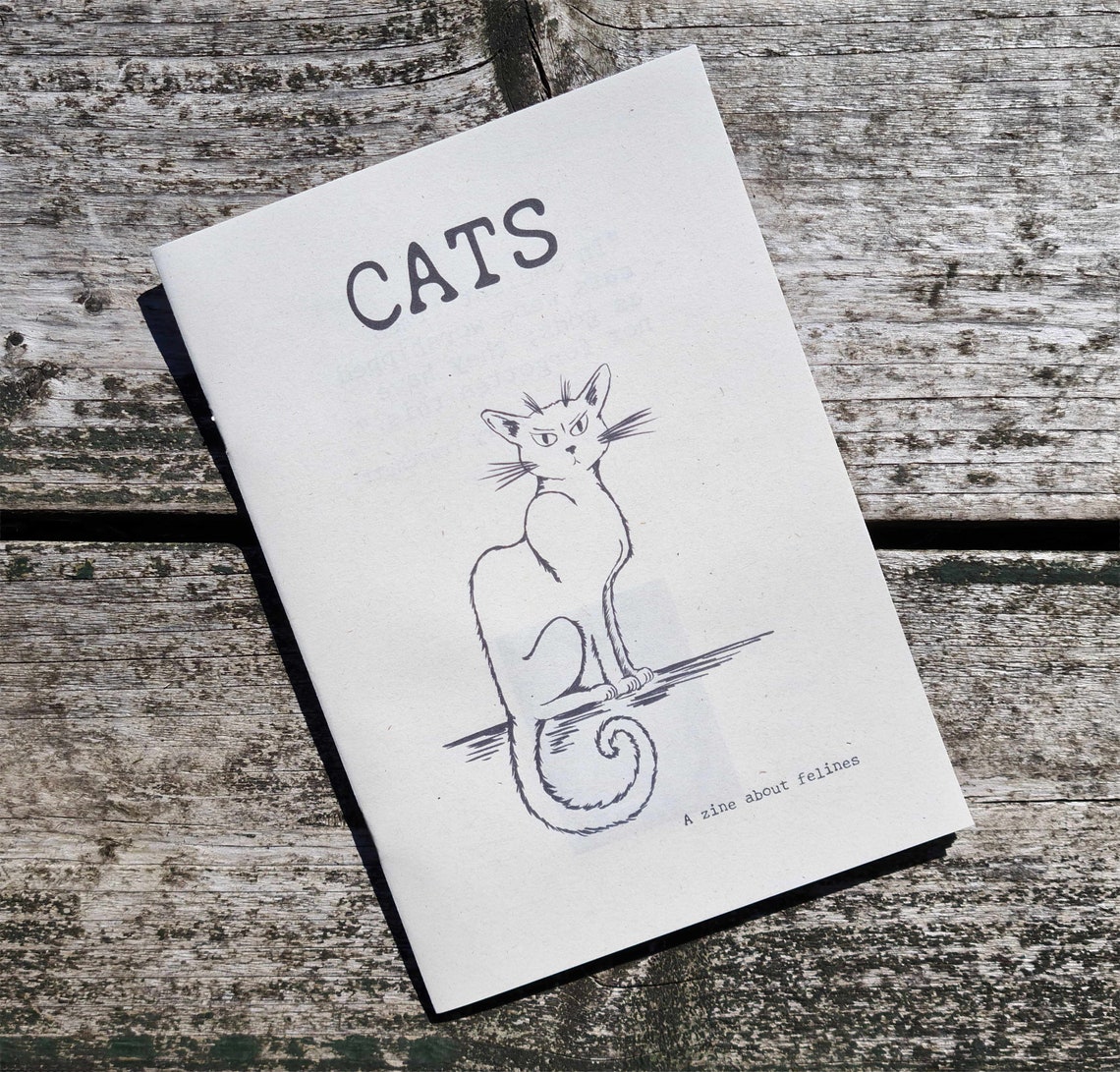 Cats Zine: handmade zine with artwork cat facts and cat | Etsy