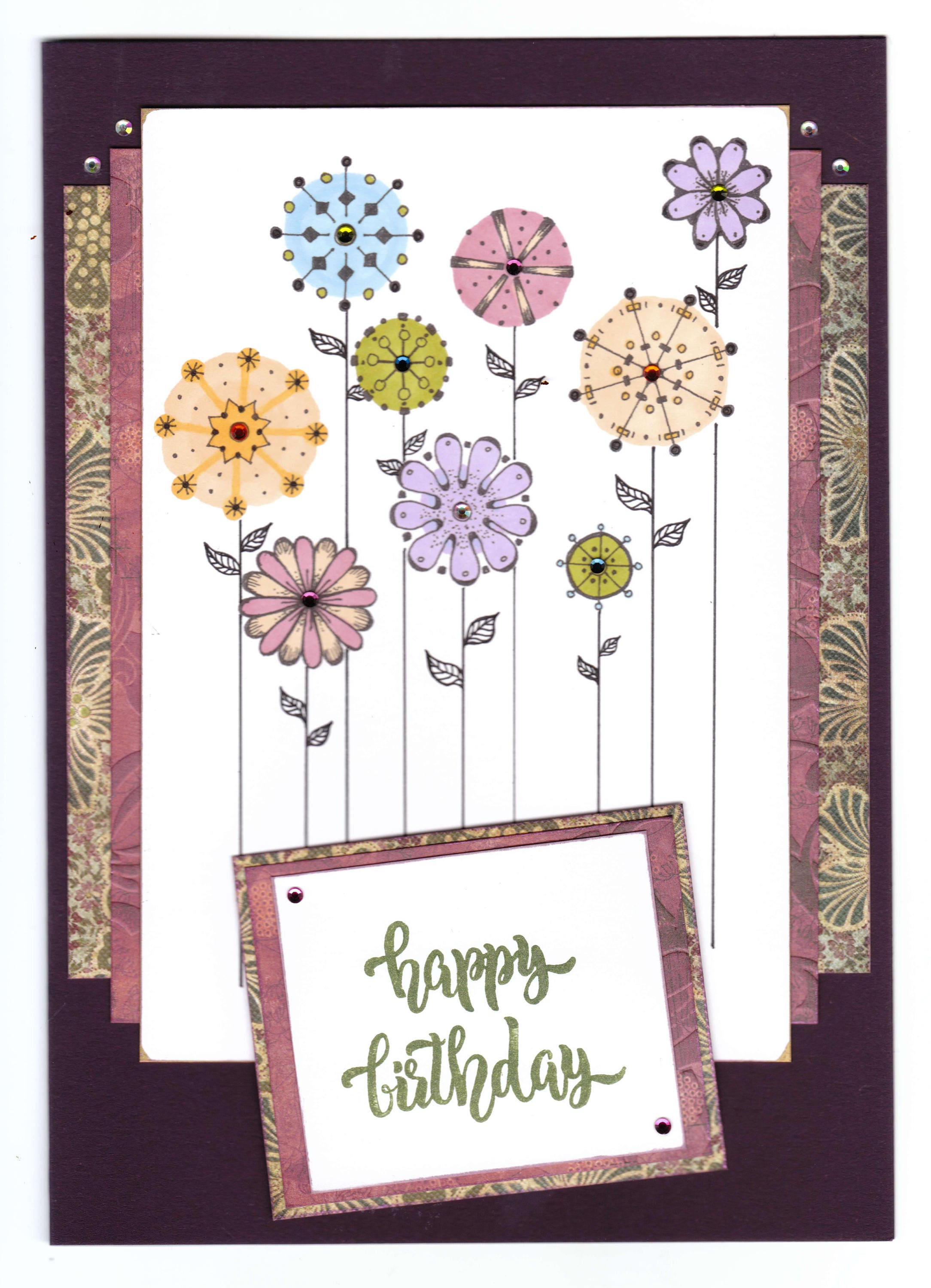 Abstract Flowers – Digital Stamp, Cardmaking, Scrapbooking, Hand Drawn ...