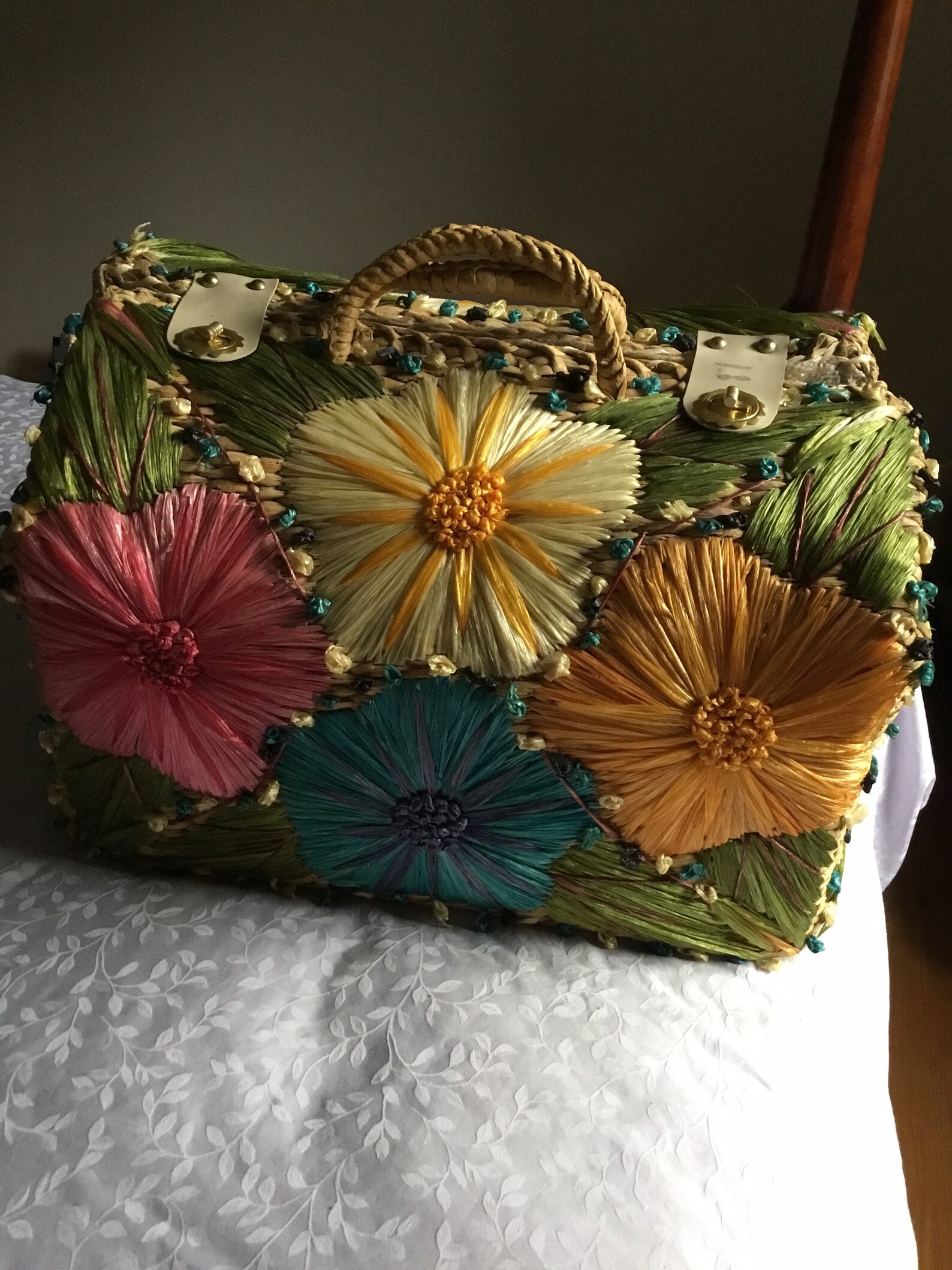 Vintage Straw Raffia Made in Philippines by Cabana Bag - Etsy