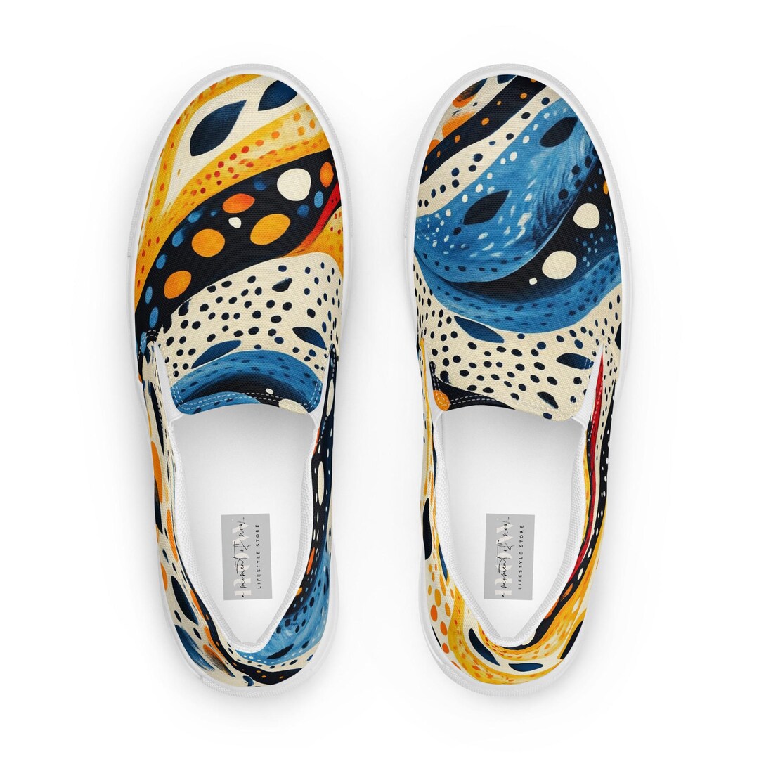 Ankara Colorful Slip-on Shoes | African Print Canvas Shoes | Vibrant ...