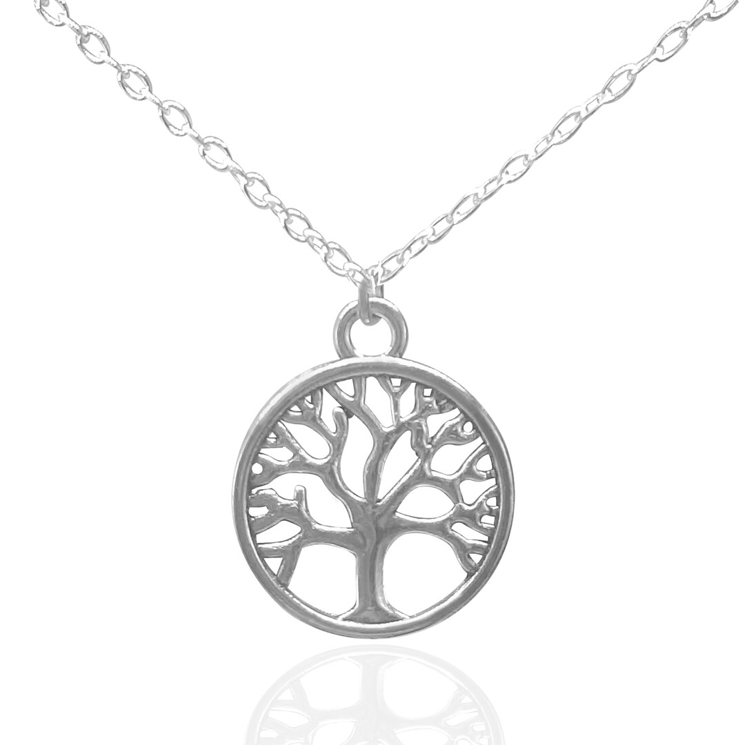 Antique Silver Tree of Life Necklace: Family Tree Pendant - Etsy