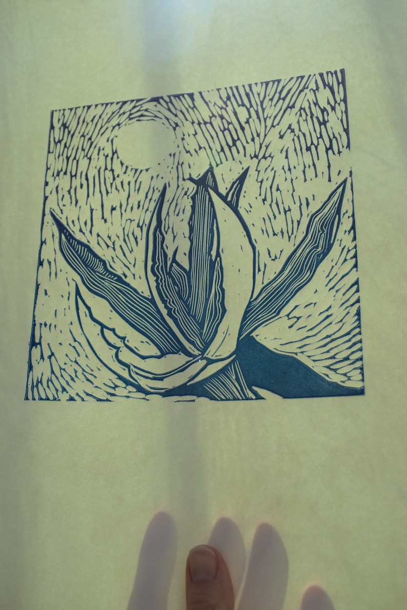 MY MOTHER'S AGAVE Linocut - Etsy