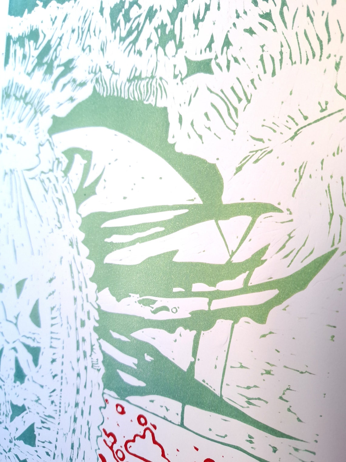 ETNO Linocut. Croatian Folk Pattern and Agave. - Etsy