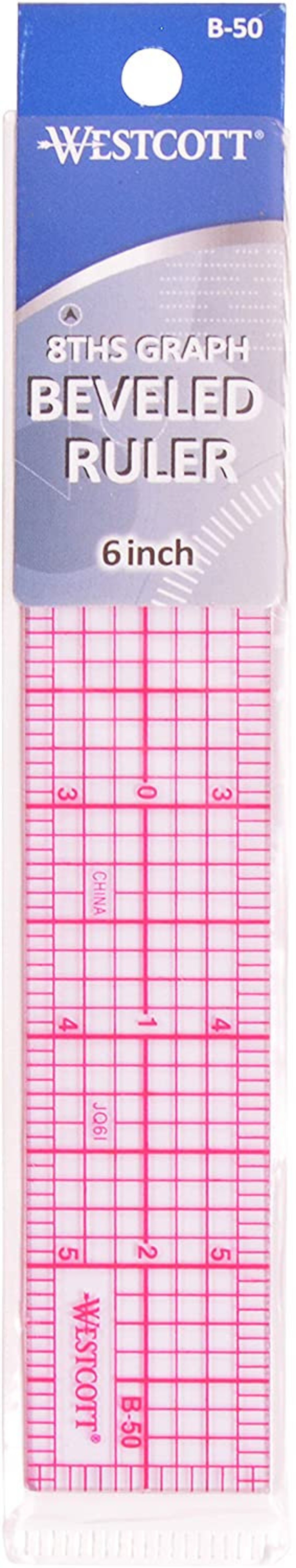 Westcott 6" X 1" Beveled Transparent Ruler (B-50) - Etsy